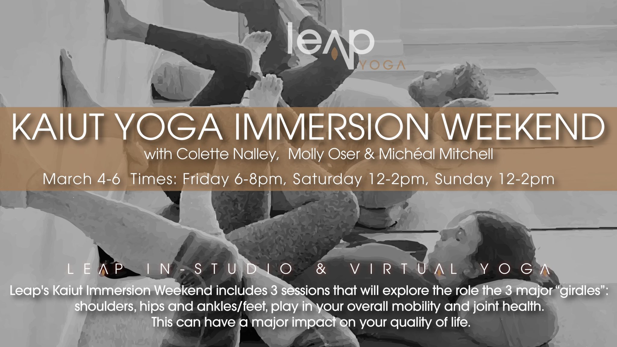 Kaiut Yoga Immersion Weekend with Colette, Molly & Michéal – Leap Yoga